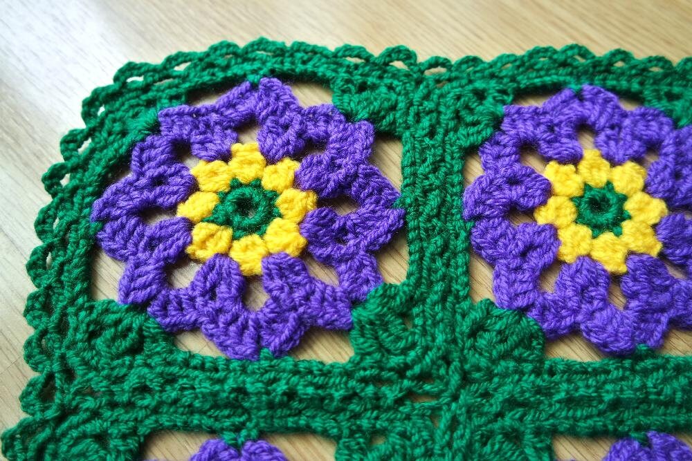 Crochet Pattern Violet Flower Blanket, Afghan Pdf + Video - Etsy Ireland