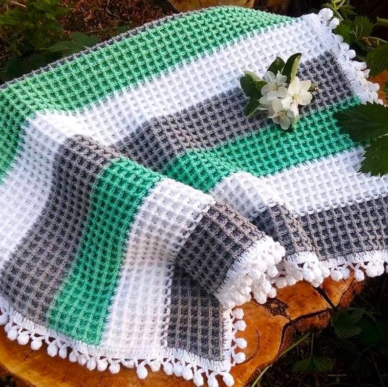 Crochet Pattern Waffle Stitch Blanket, Afghan, Rug, Step by Step video ...
