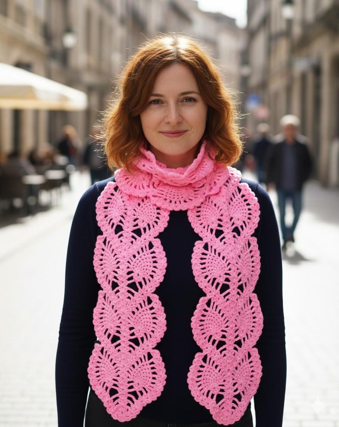 Crochet Elegant Pineapple Scarf Pattern Pdf + Video - Etsy