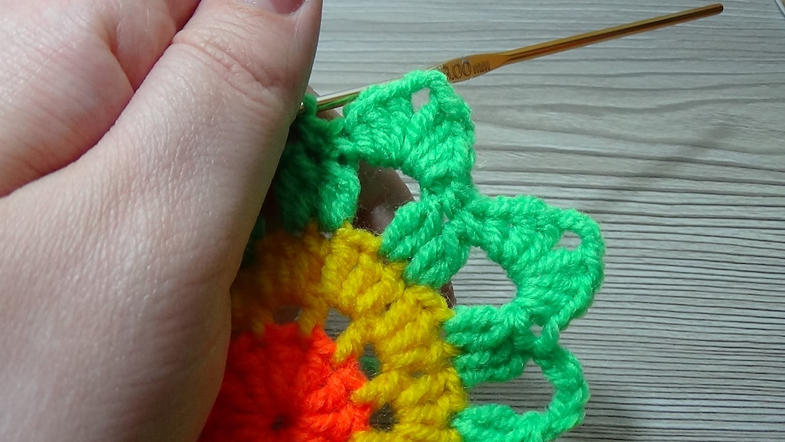 Crochet Pattern Flower Colorful Curtains Pdf + Video - Etsy