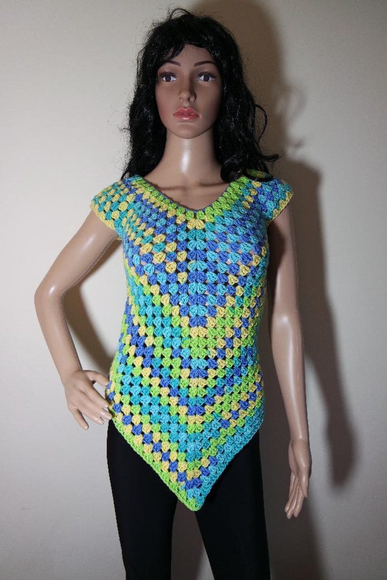 Crochet Easy Diagonal Top All Sizes for Beginners Pattern by | Etsy