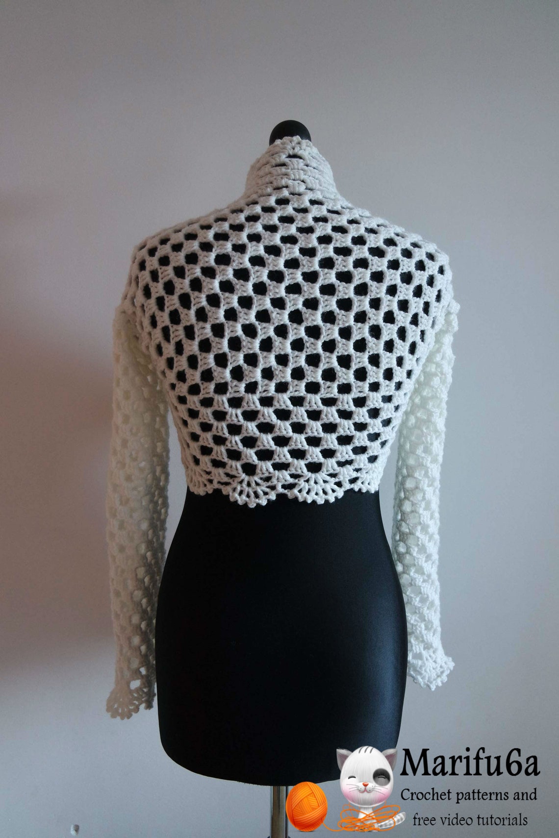 Crochet Bridal Easy Bolero for Beginners Pattern Pdf 80 by - Etsy