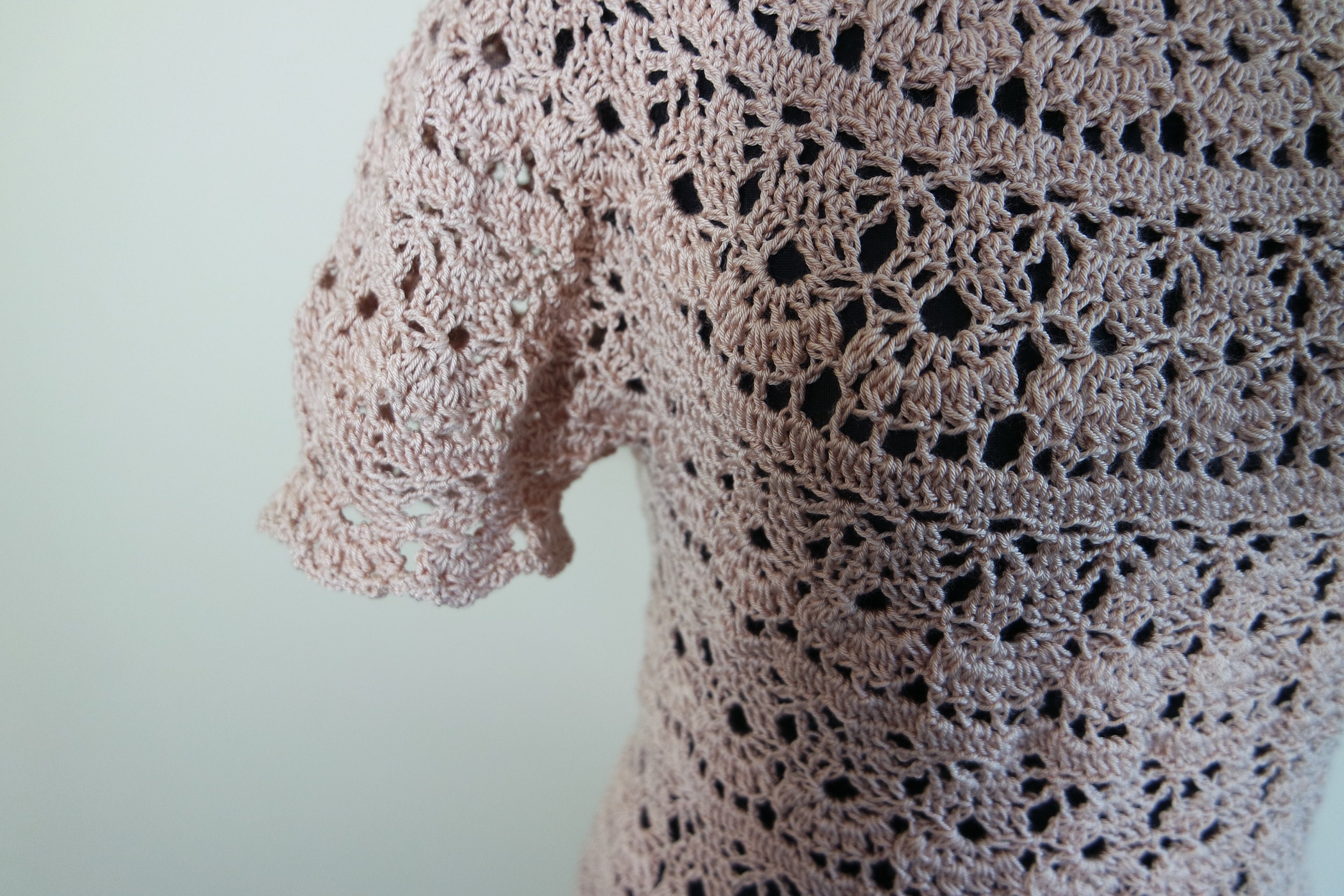 Crochet Beige Dress All Sizes Pattern Pdf 164 - Etsy