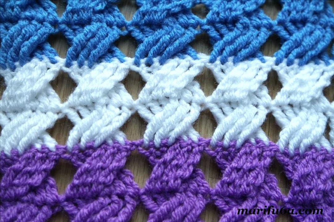 Crochet Pattern Braid Blanket, Afghan, Rug, Stitch Step by Step + Video ...