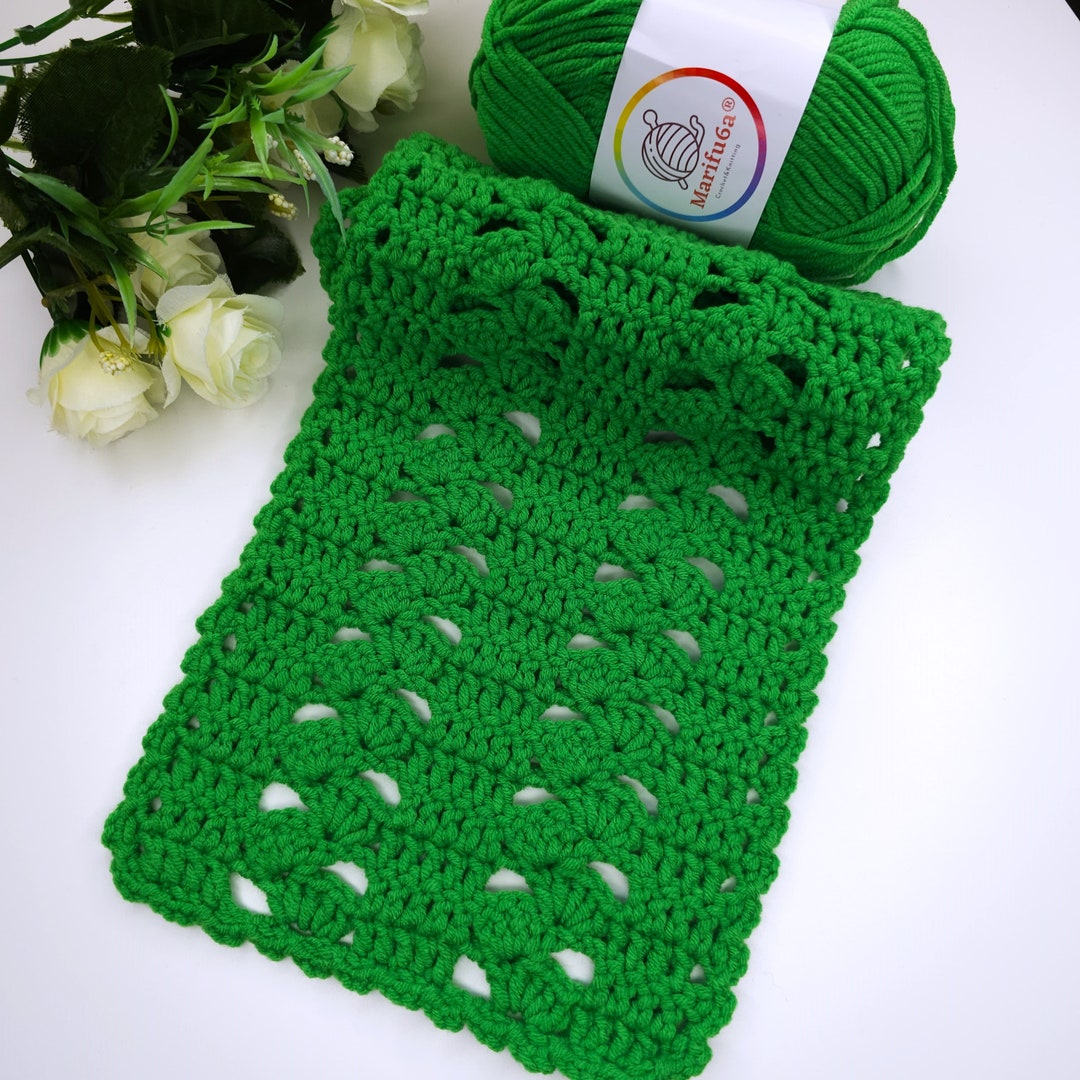 Block and Shell Stitch Scarf Pattern Very Simple Perfect for Beginners ...