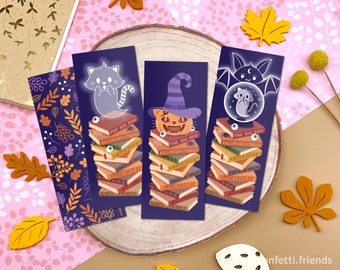 Halloween Bookmarks Printable Kids Bookmarks Set of 4 - Etsy