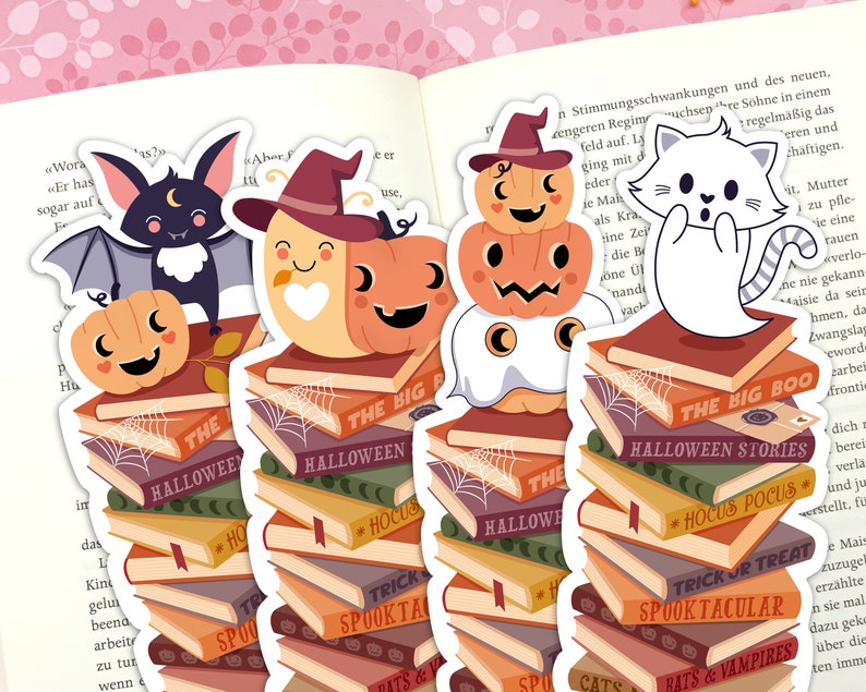 Lesezeichen zu Halloween in Stanzform - Etsy.de