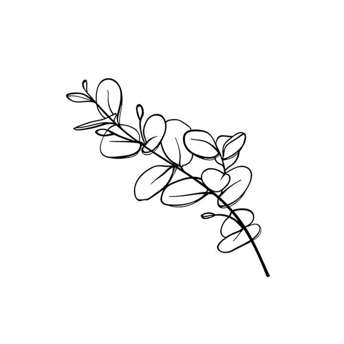 Eucalyptus SVG Eucalyptus Line Art Botancial Wall Art - Etsy Australia
