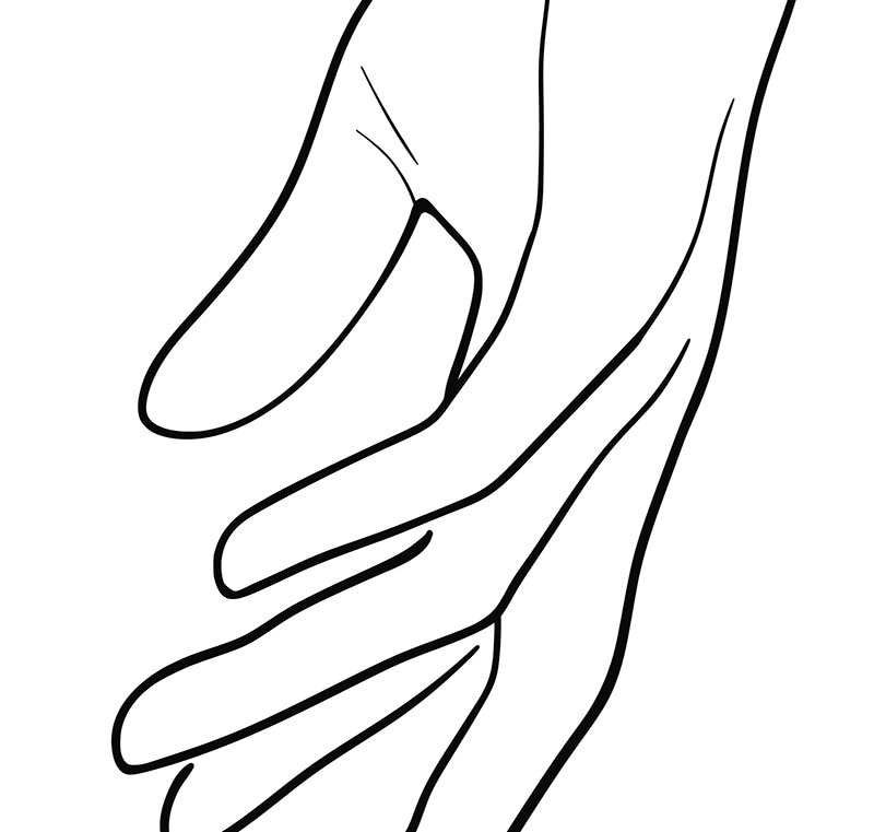 Hands Line Art Hands SVG Silhouette for Cricut Hand Drawn | Etsy