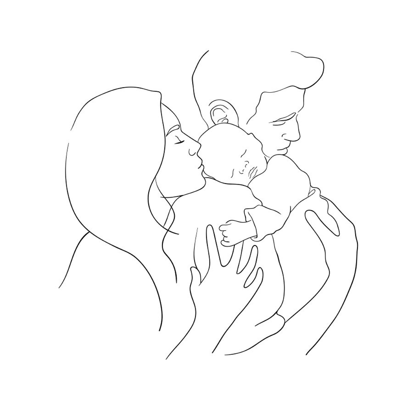 Custom Line Portrait Family Line Art Custom Line Art - Etsy