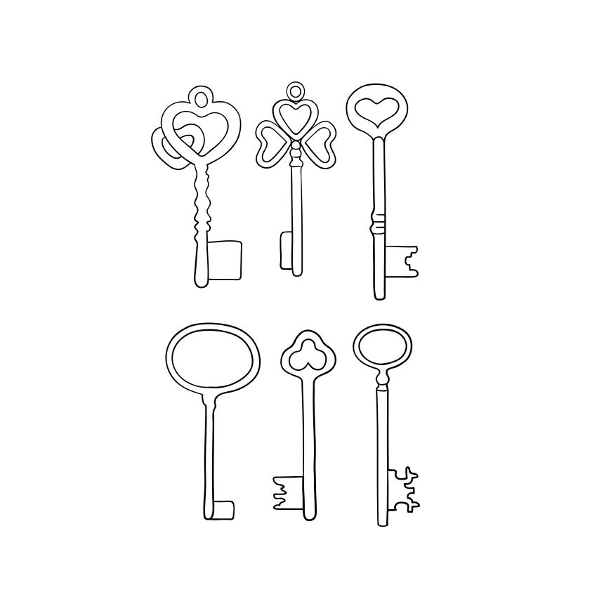 Llaves svg Casa svg Llavero Llavero Llaves antiguas - Etsy México