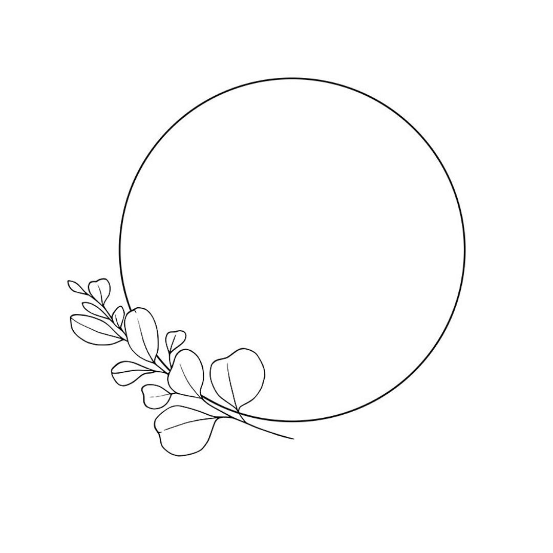 Floral Frame Svg Floral Circle Svg Circle Frame Eucalyptus - Etsy