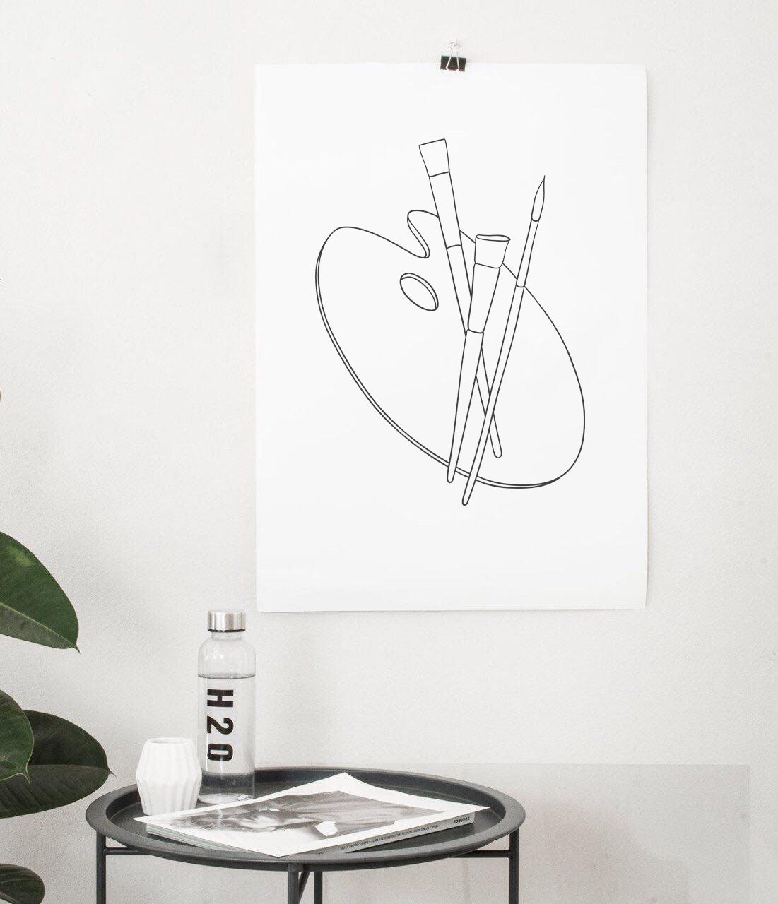 Artist Palette SVG Files Artist Paint Palette SVG Paint | Etsy