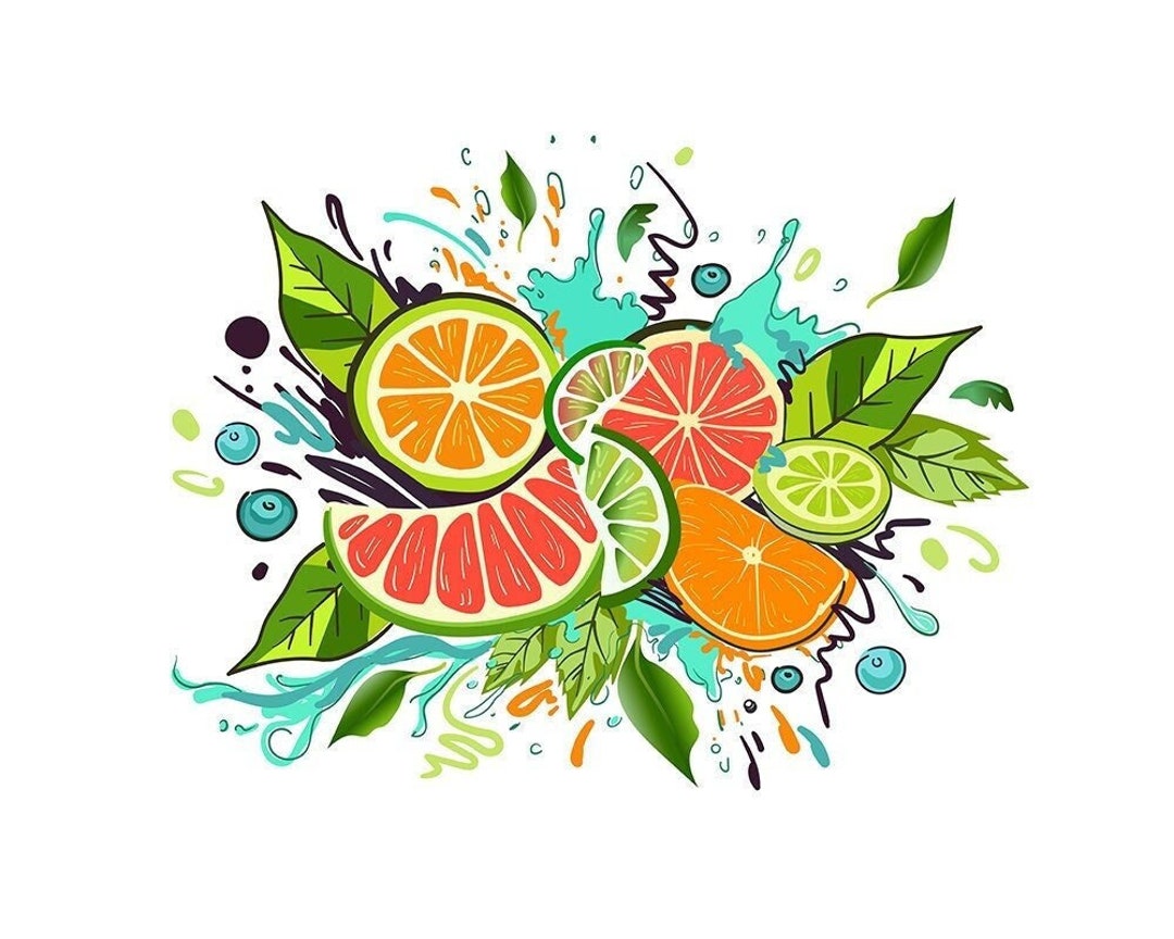 Fruit SVG Bundle, Tropical Fruit SVG, Fruit Clipart Set, Hello Summer ...