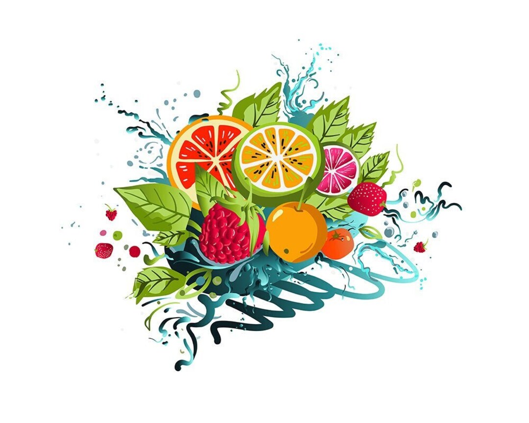 Fruit SVG Bundle Tropical Fruit SVG Fruit Clipart Set Hello - Etsy