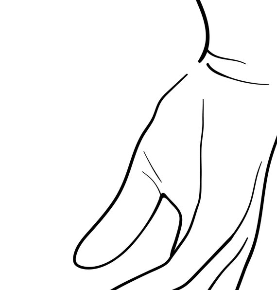 Hand Black And White Clip Art
