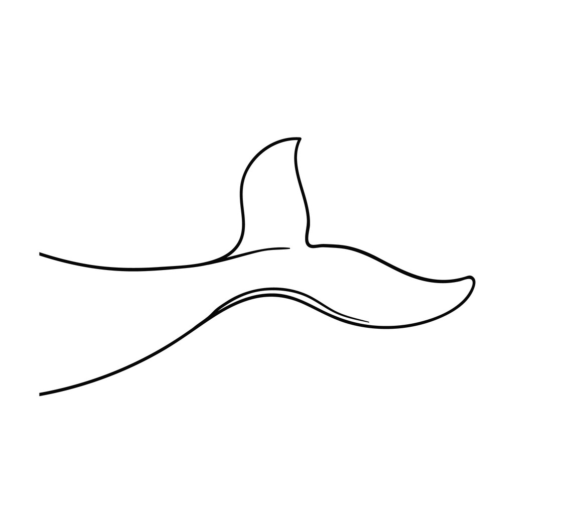 Whale One Line Art Whale Print Whale Svg - Etsy