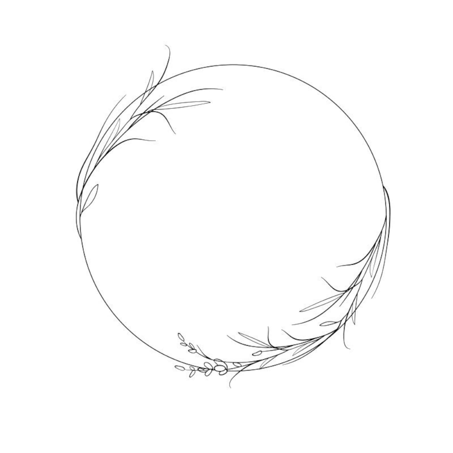 Floral Wreath Svg Circle Frame Svg Wreath Svg - Etsy