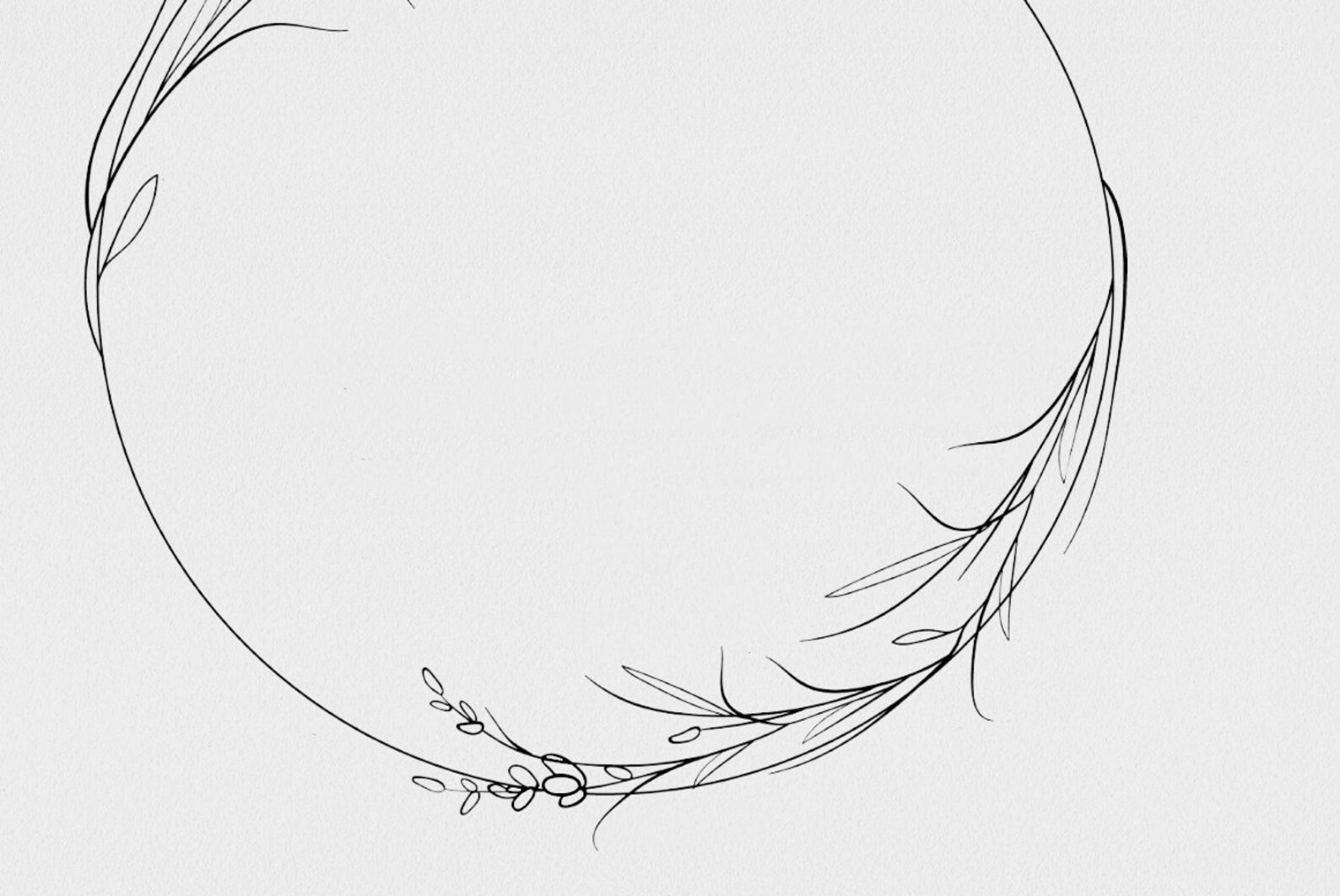 Floral Wreath Svg Circle Frame Svg Wreath Svg - Etsy