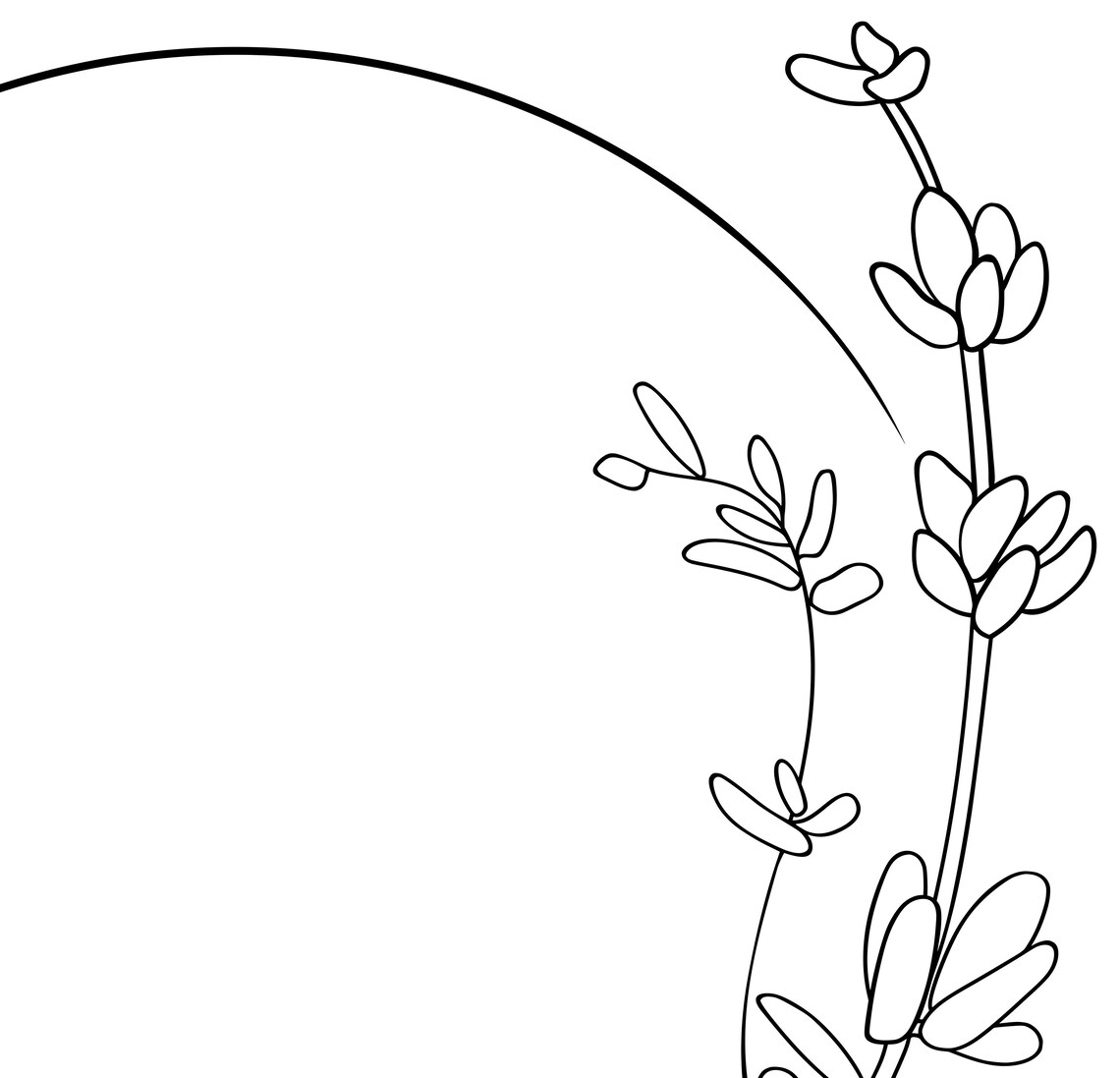 Floral Frame Svg Lavender Circle Floral Circle Svg Lavender - Etsy