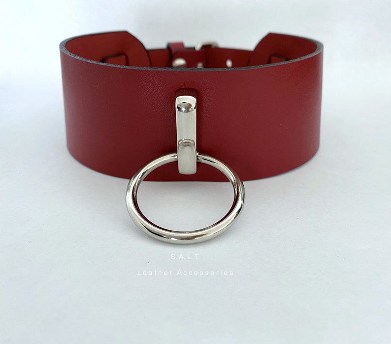 Wide Leather Choker O-ring Choker Leather Choker Wide | Etsy
