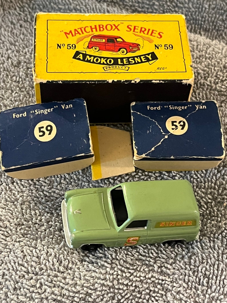 Vintage Matchbox No 59 Ford Thames Singer Sewing Machine Van - Etsy