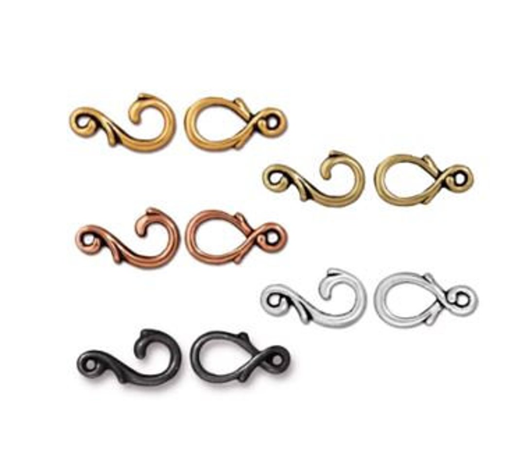 1 Set Tierracast "vine Hook & Eye" Clasp / 5 Colors to Choose From ...