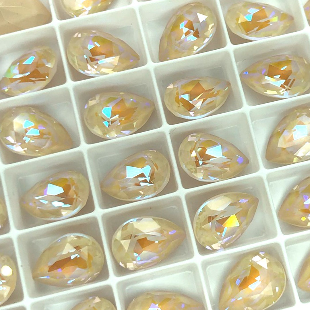 4pc Ivory Cream Delite 14x10m Swarovski Crystal Pears / Article # 4320 ...