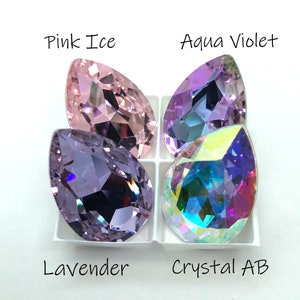 1pc 20x30mm Faceted Pear Crystal Stones / Multiple Colors! / Crystal ...