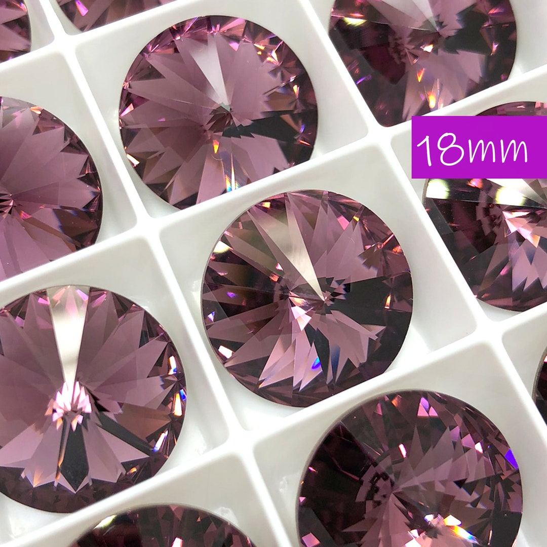2pc 18mm Iris Swarovski Crystal Rivolis / Article # 1122 / Austrian ...
