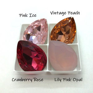 1pc 18x25mm Faceted Pear Crystal Stones / Multiple Colors! / Crystal ...