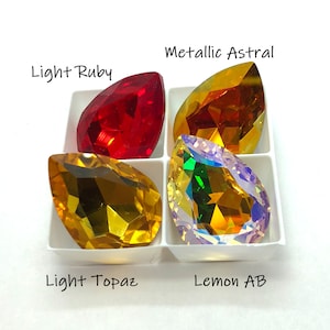 1pc 18x25mm Faceted Pear Crystal Stones / Multiple Colors! / Crystal ...