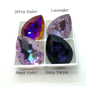 1pc 18x25mm Faceted Pear Crystal Stones / Multiple Colors! / Crystal ...
