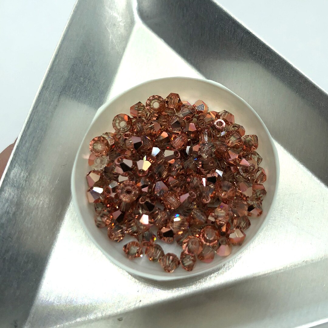 144pc 3mm Crystal Capri Gold Preciosa Crystal Bicones / - Etsy