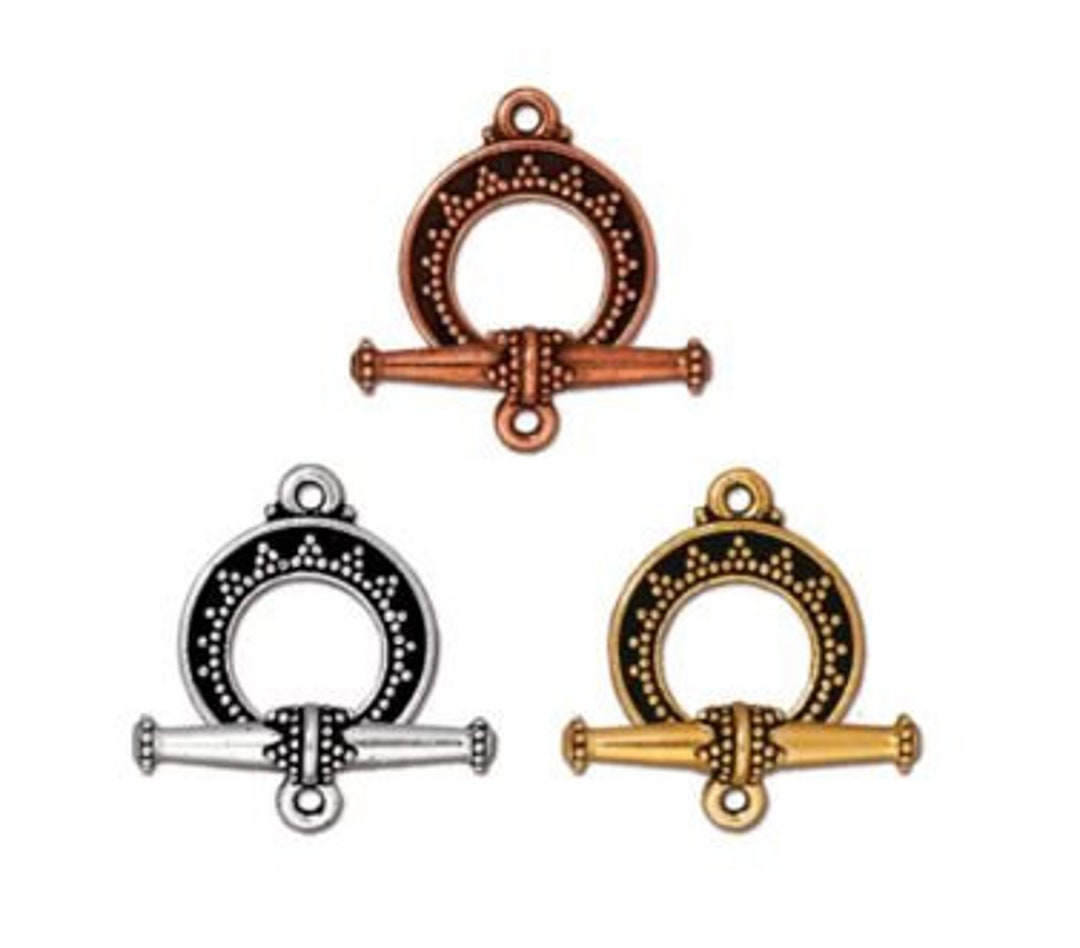 1 Set Tierracast "tapered Bali" Toggle Clasp / 3 Colors to Choose From ...