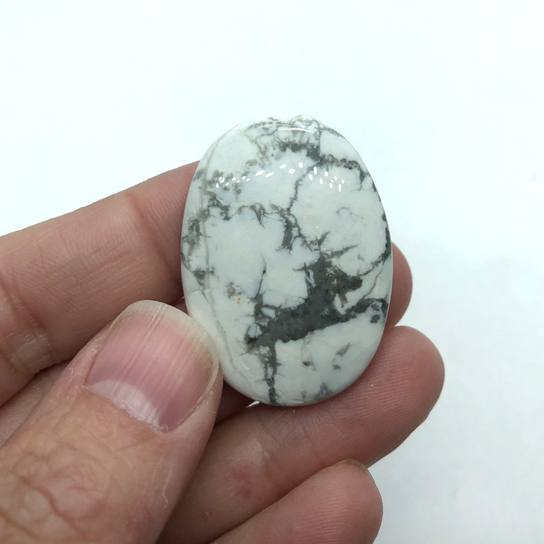 Cab#220 - Howlite / 36x26mm / Oval / Stones for Jewelry Making / Bead ...