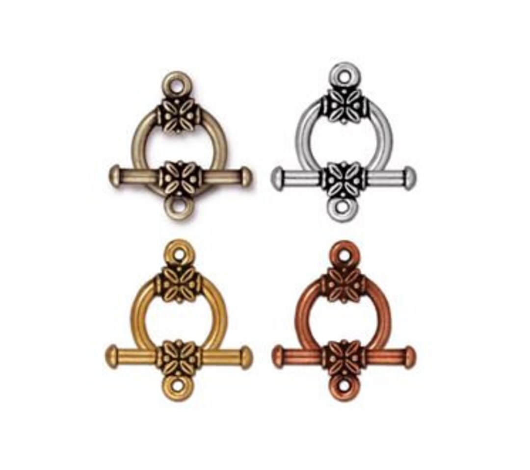 1 Set Tierracast "large Leaf" Toggle Clasp / 4 Colors to Choose From ...