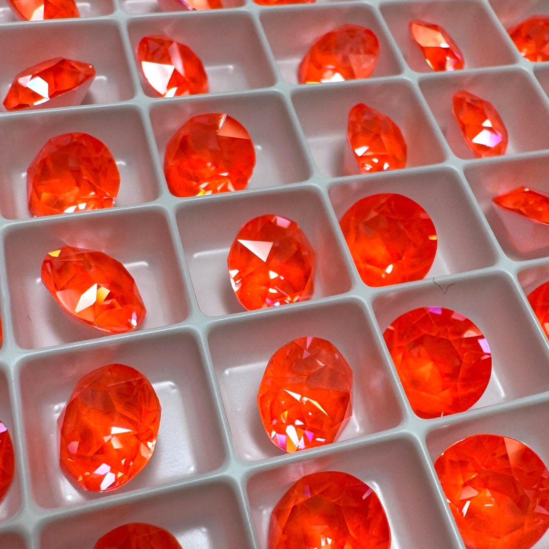 6pc SS39 Electric Orange Ignite Brilliance Chatons / Article # 1088 ...