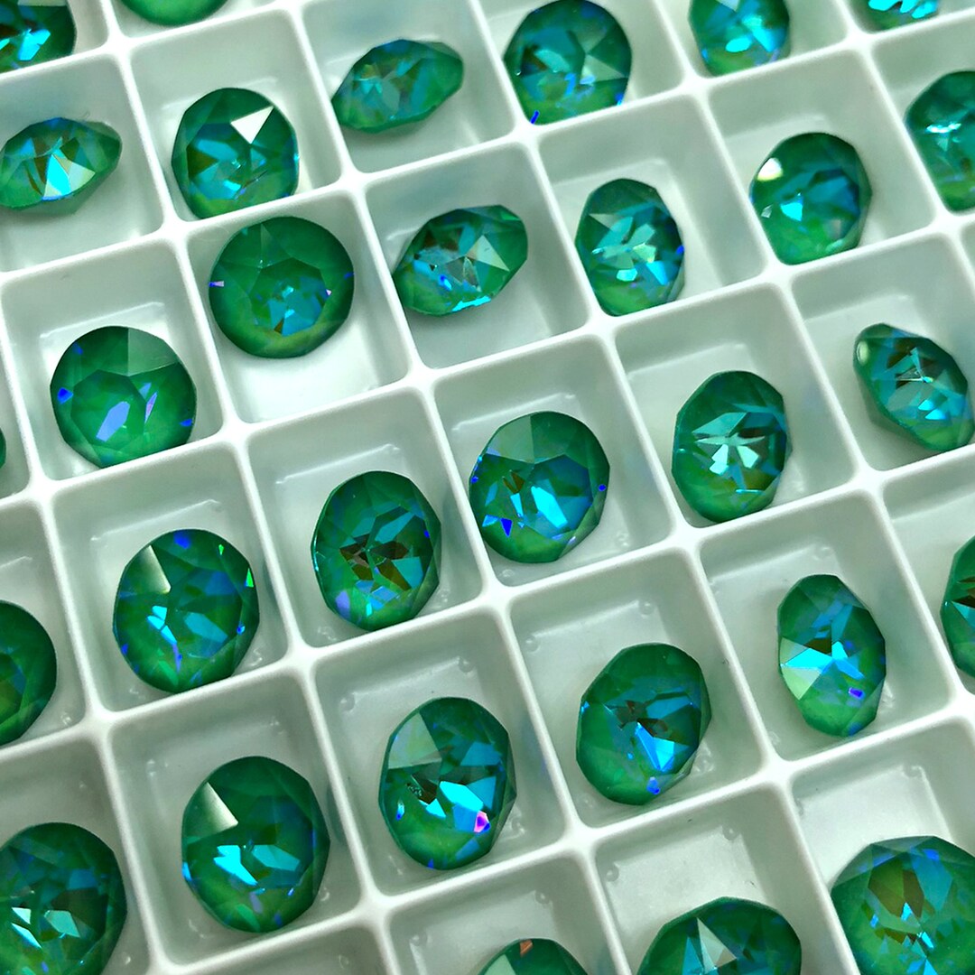 6pc SS39 Ultra Apple Green AB EHA Brilliance Chatons / Article 1088 ...