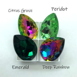 1pc 20x30mm Faceted Pear Crystal Stones / Multiple Colors! / Crystal ...