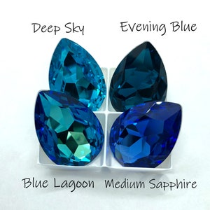 1pc 20x30mm Faceted Pear Crystal Stones / Multiple Colors! / Crystal ...