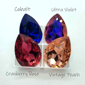 1pc 20x30mm Faceted Pear Crystal Stones / Multiple Colors! / Crystal ...