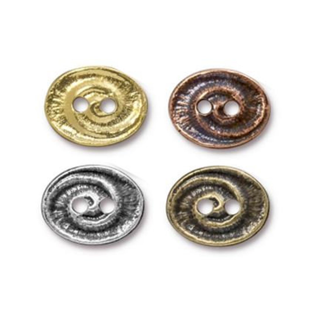 2 Pc Tierracast swirl Buttons / 4 Colors to Choose - Etsy