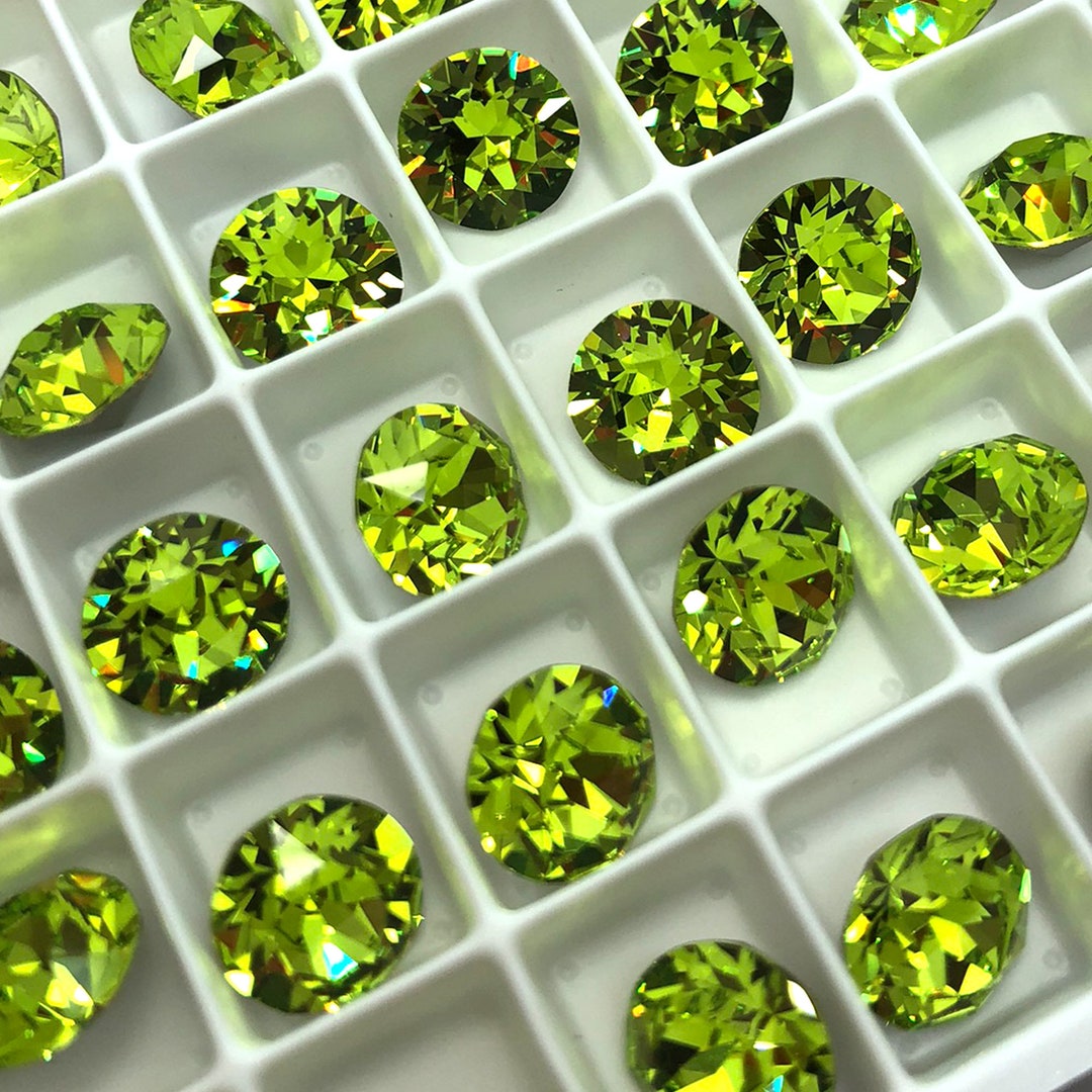 6pc SS39 Citrus Green Brilliance Chatons / Article # 1088 / Austrian ...