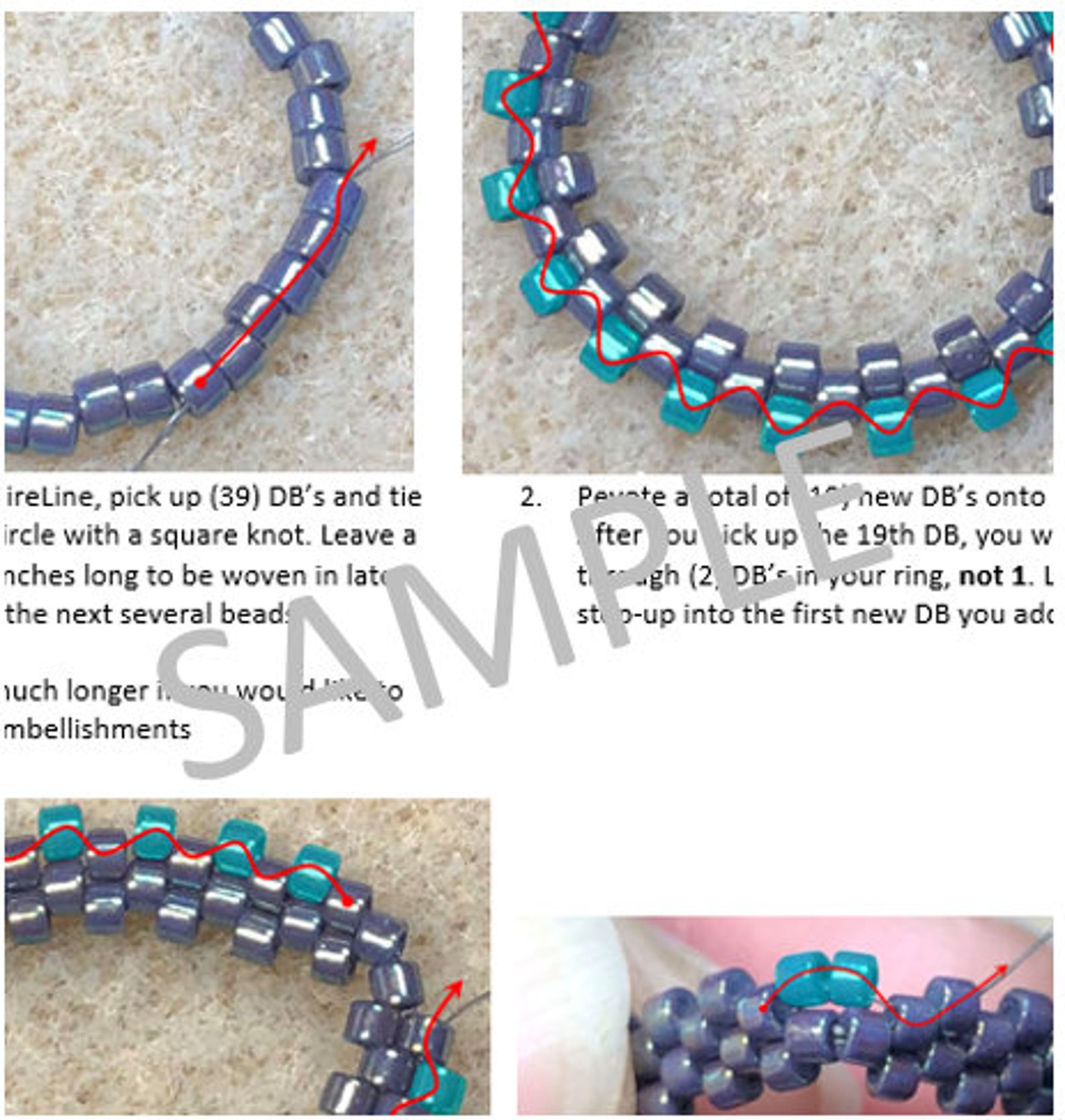 Beading Pattern Tutorial SIMPLE PEAR BEZEL Digital | Etsy