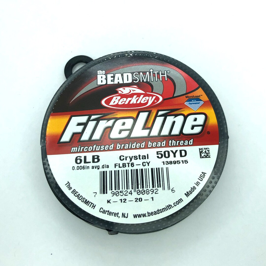 6lb .006in CRYSTAL Fireline - 50 YARDS / Microfused Braided Bead Thread ...