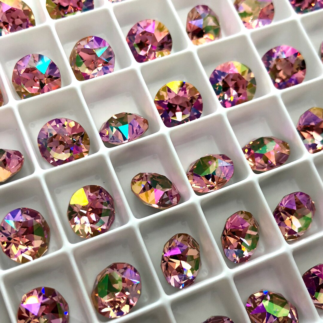 6pc SS39 Light Rose Glimmer EHA Brilliance Chatons / Article # 1088 ...