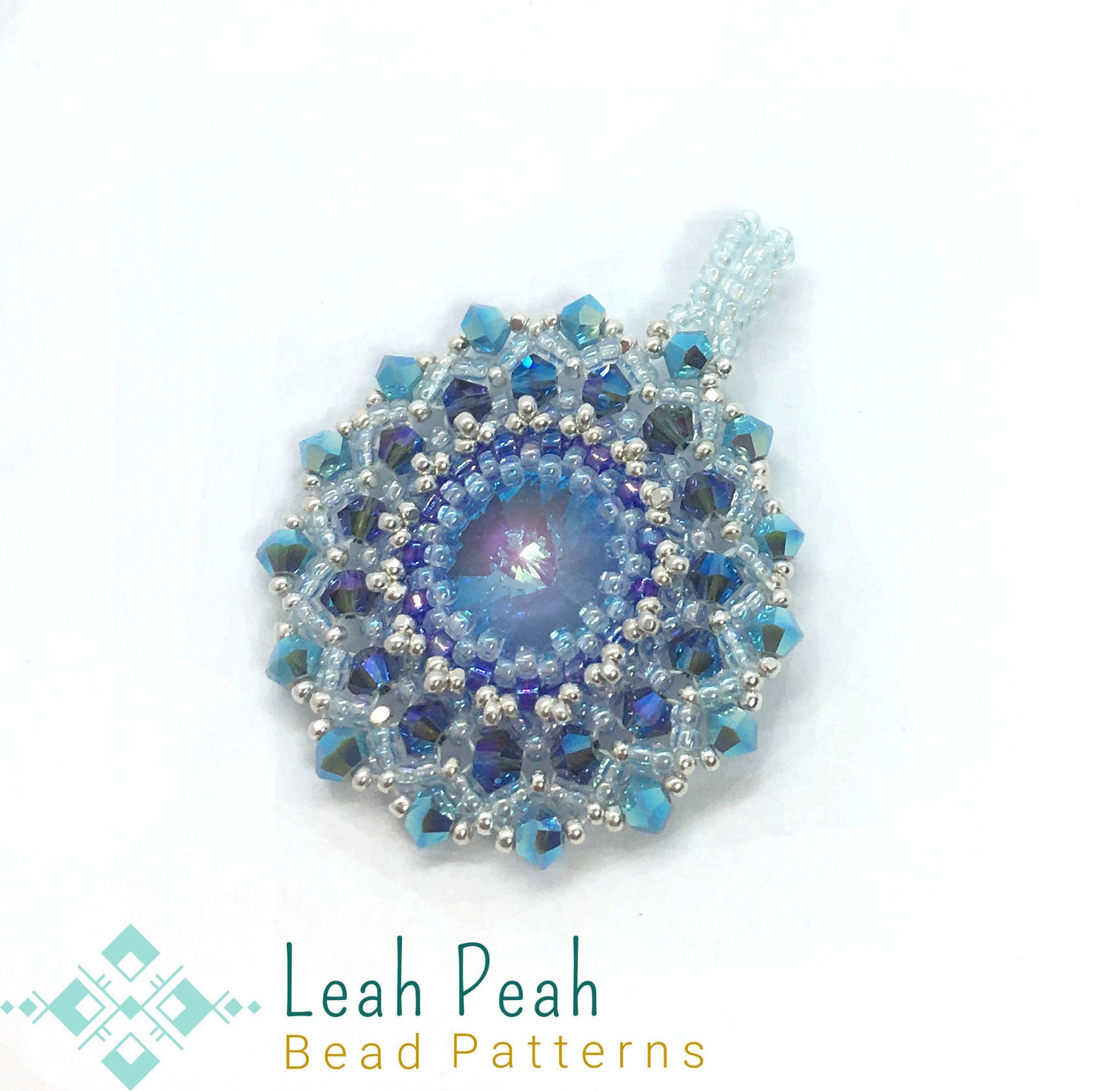 Beading Pattern Tutorial MANDALA CRYSTAL PENDANT Digital - Etsy