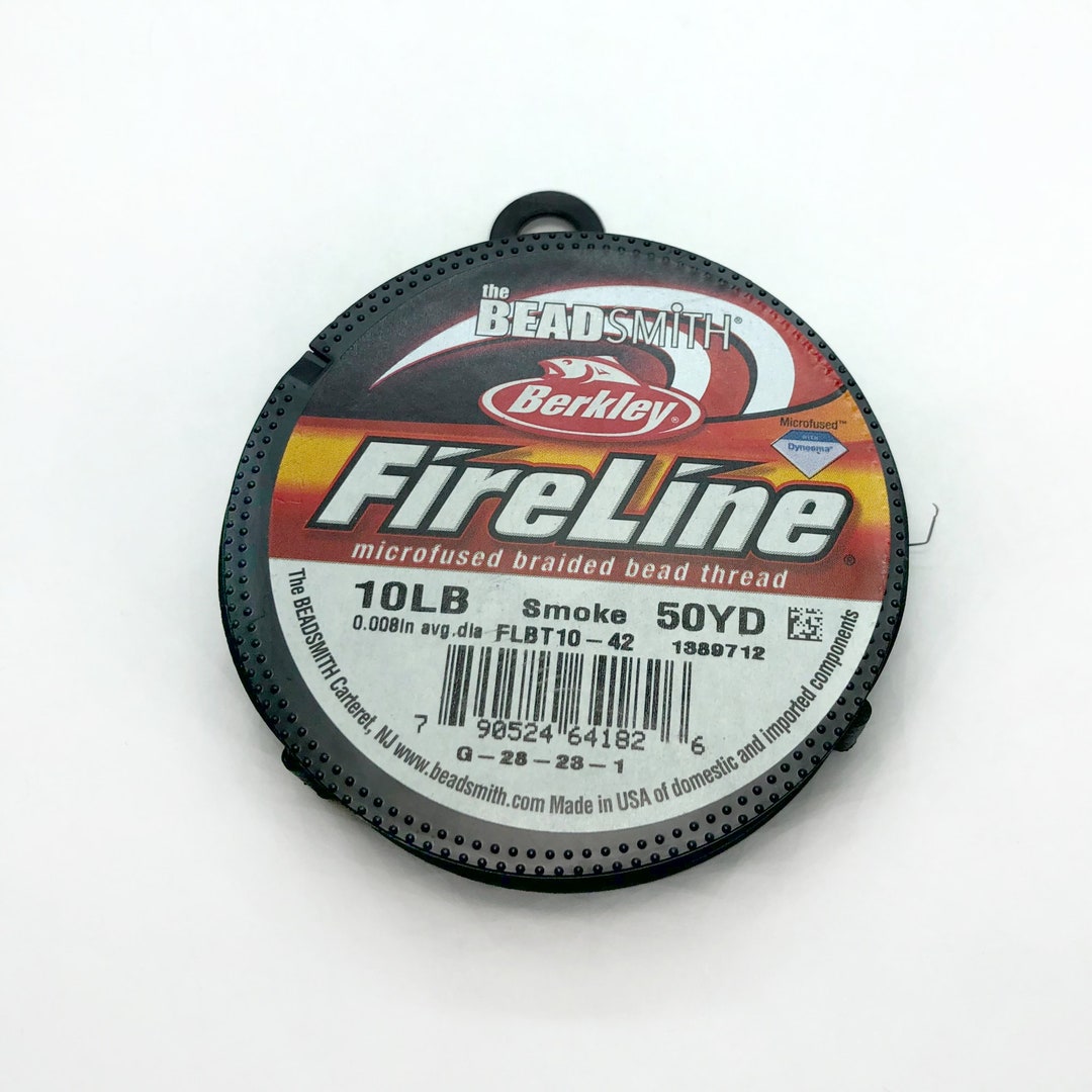 10lb .008in SMOKE Fireline - 50 YARDS / Microfused Braided Bead Thread ...