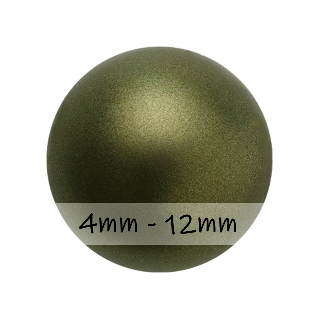 DARK GREEN Preciosa Crystal Pearls | Alternative to Swarovski | Maxima ...